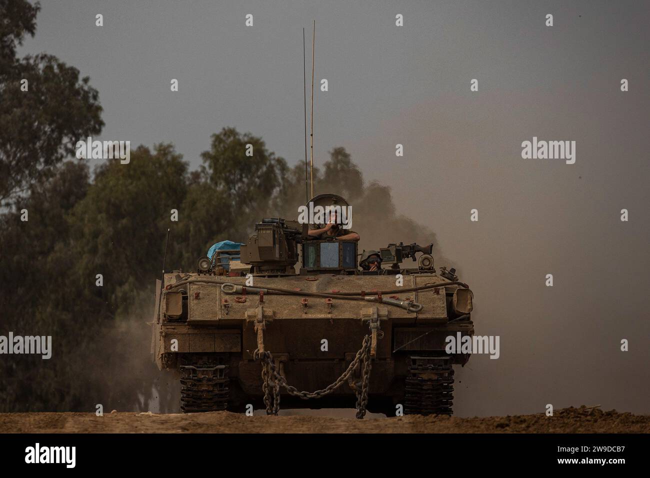 Israel. 27th Dec, 2023. An Israeli armoured personnel carrier (APC ...