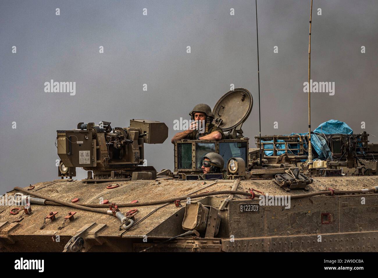 Israel. 27th Dec, 2023. An Israeli armoured personnel carrier (APC ...