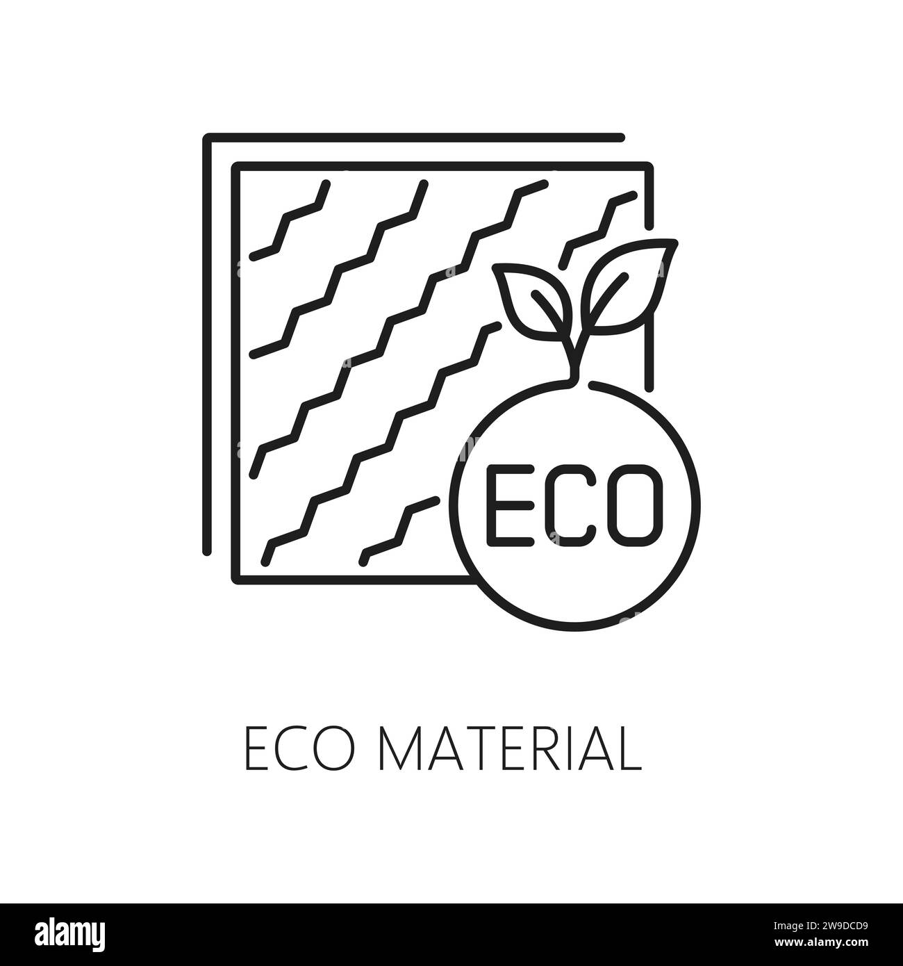 Eco material icon, wall thermal insulation. House construction energy ...