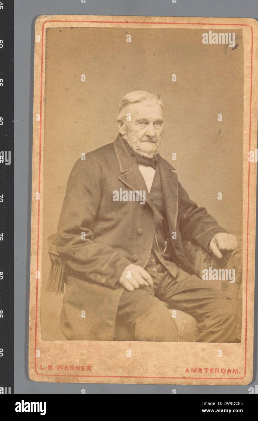 Portrait of an old man, 1860 - 1880 Photograph. visit card Portrait of ...