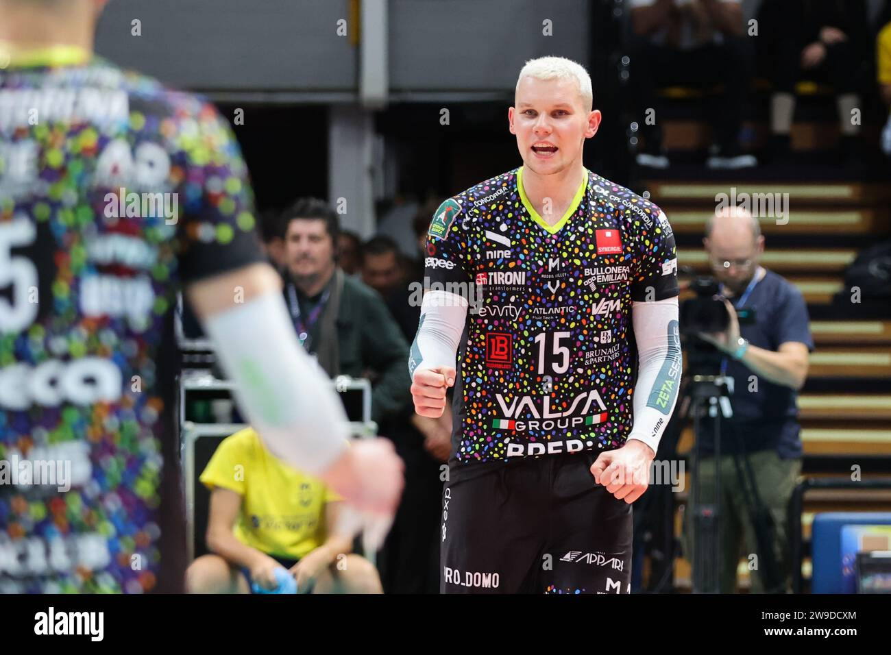 Modena, Italy. 26th Dec, 2023. Vlad Davyskiba (Modena Volley) during ...