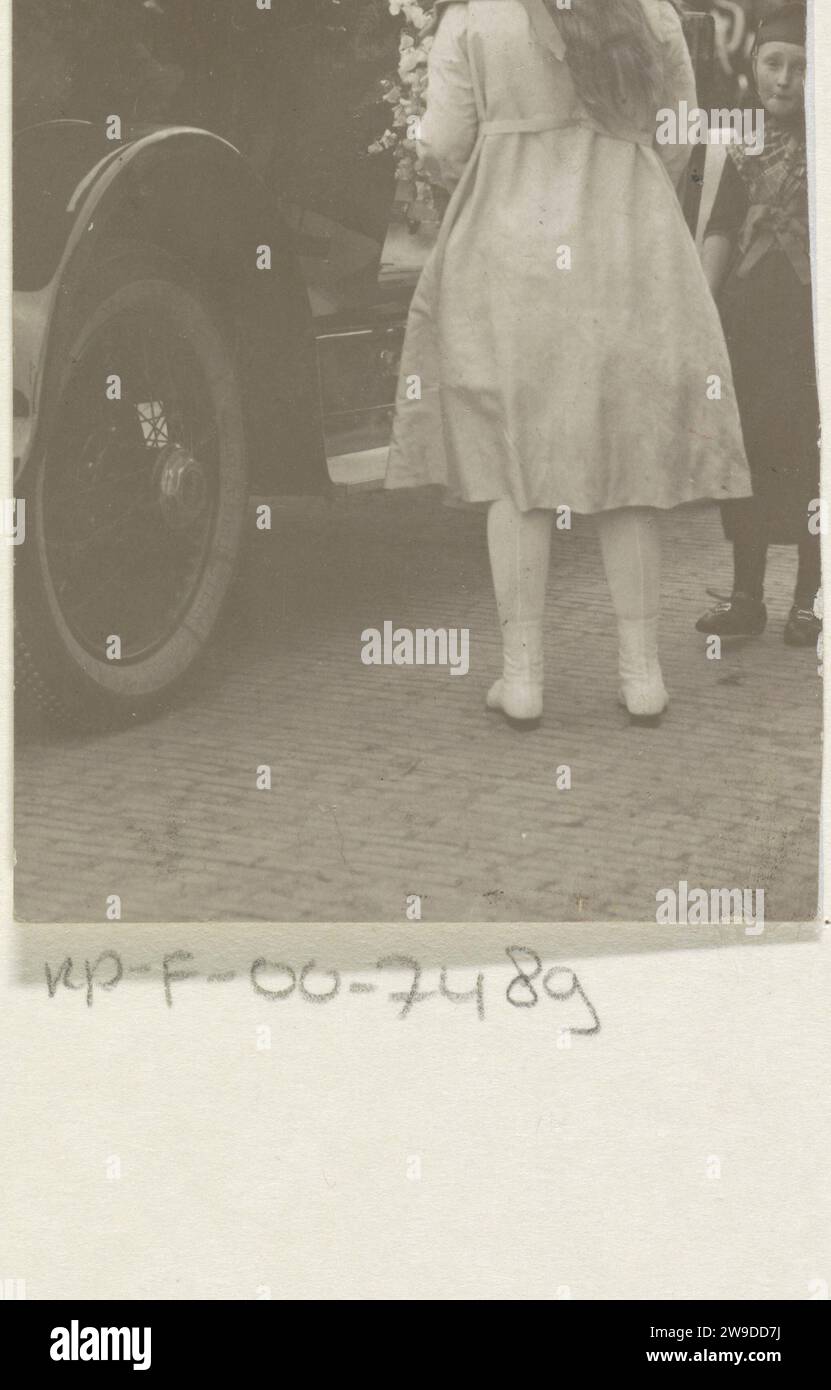 Princess Juliana next to a car, 1915 - 1925 photograph Netherlands photographic support Stock ...