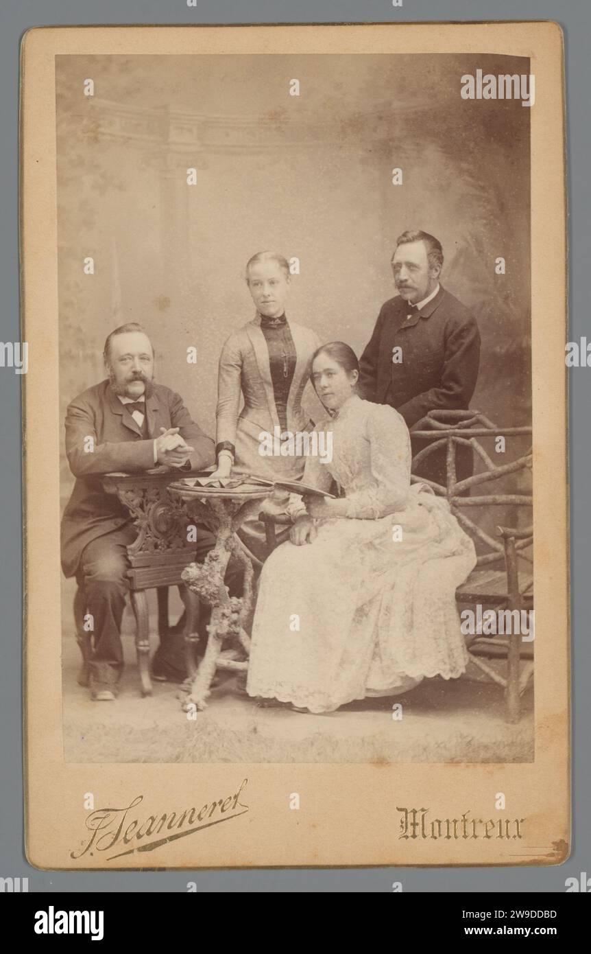 Group portrait of Maria Engelina Jonker, Anne v.d. Broeke and two ...