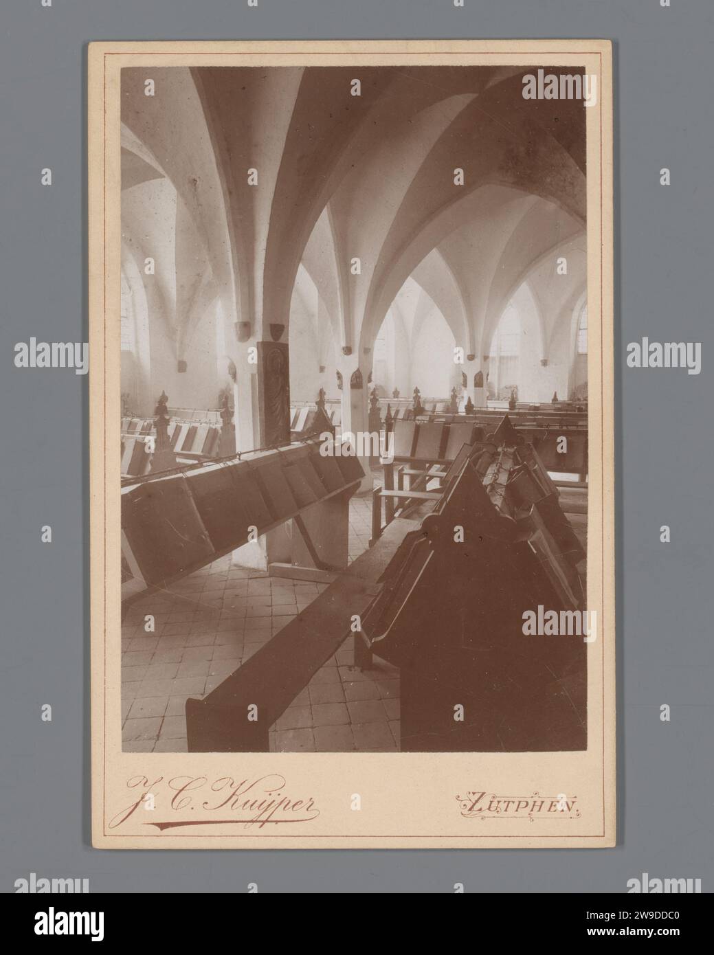 Interior of a church in Zutphen, Jacobus Cornelis Kuijper, 1880 - 1915 ...