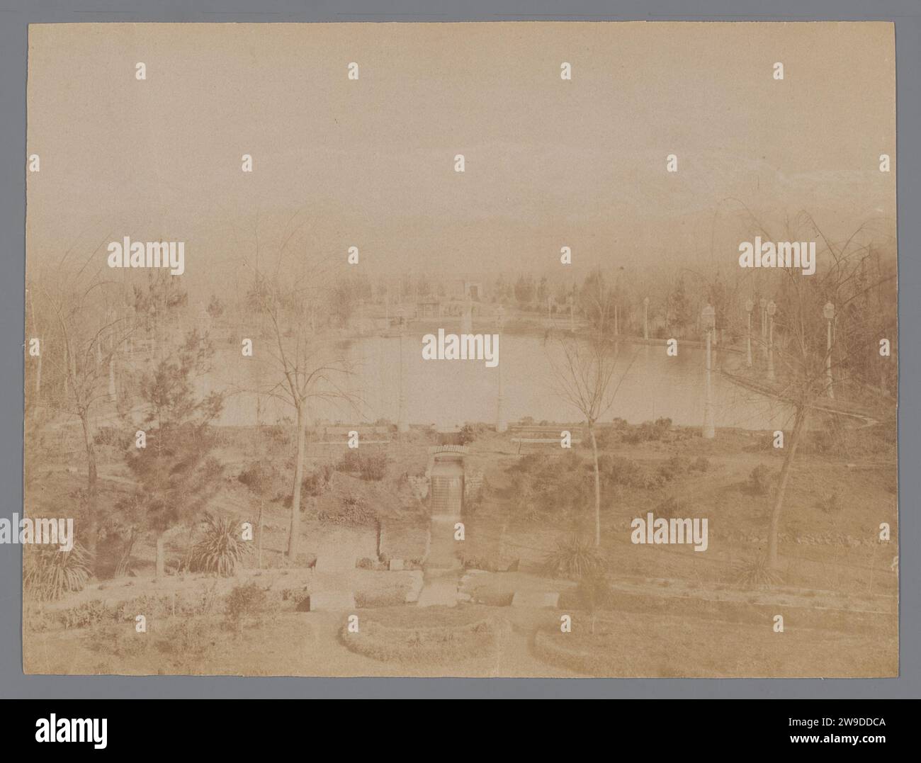 Park in Teheran, Iran, c. 1885 - c. 1910 photograph Iran paper albumen ...