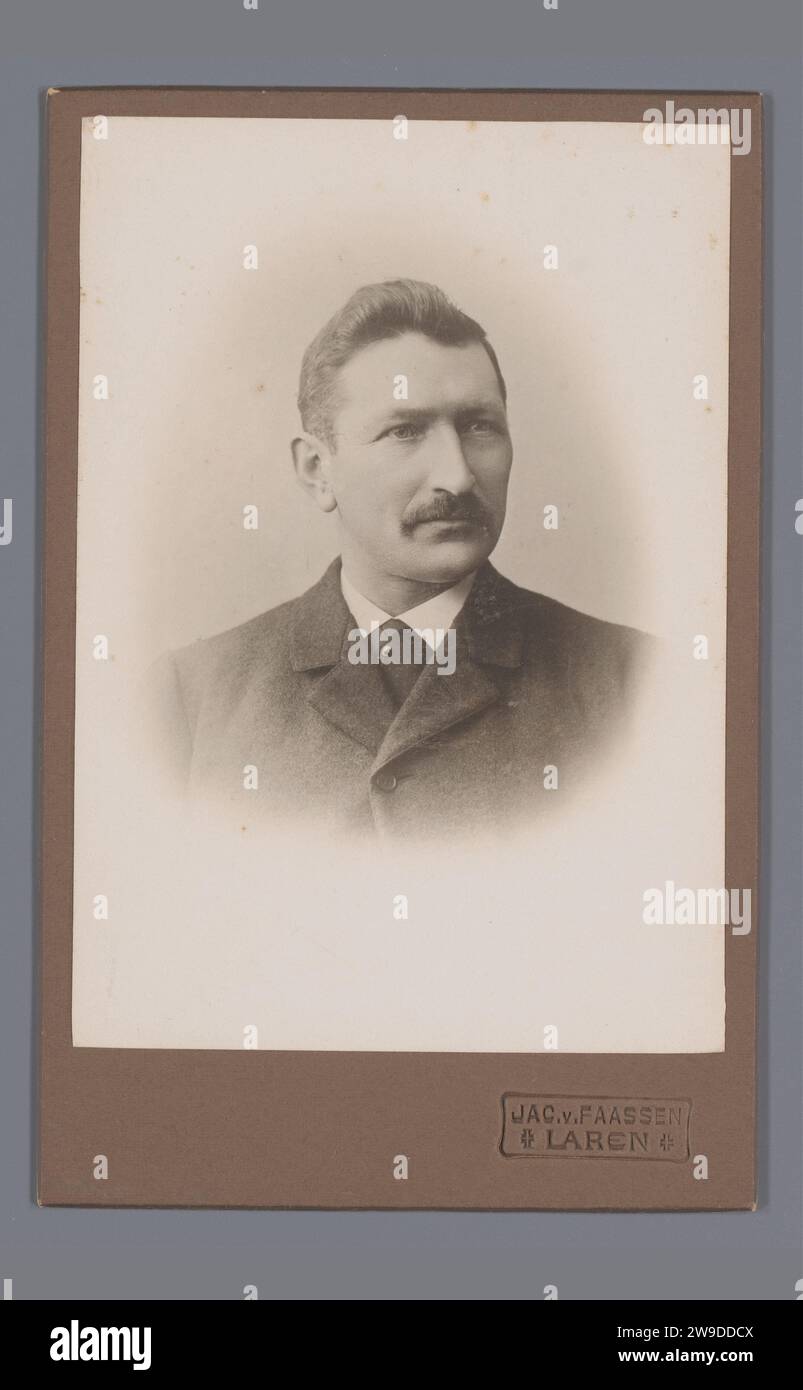 Portrait of an unknown man, Jac. Van Faassen, 1907 - 1922 photograph ...