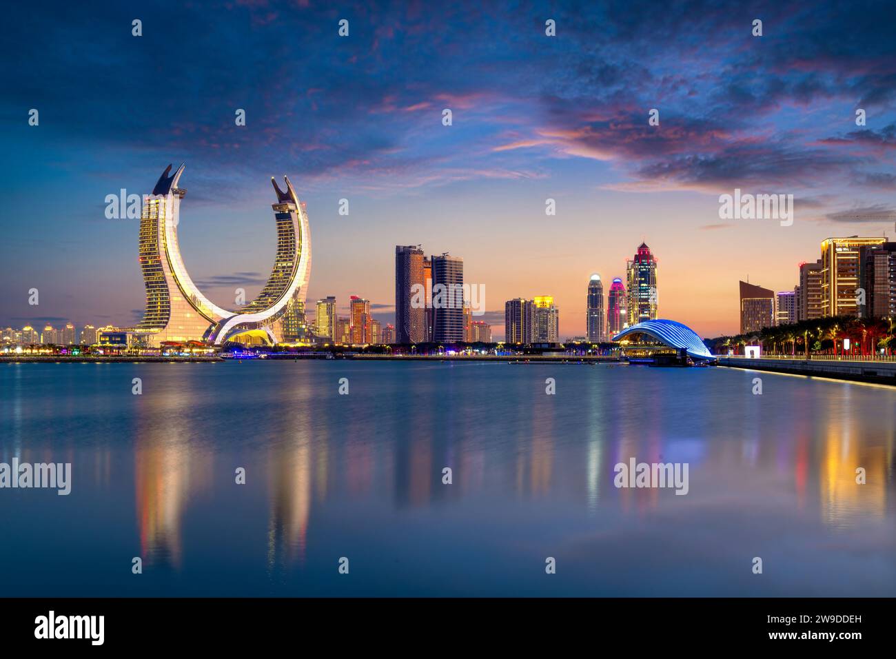 Lusail, Qatar - December 26, 2023: Katara buildings view from Lusail ...