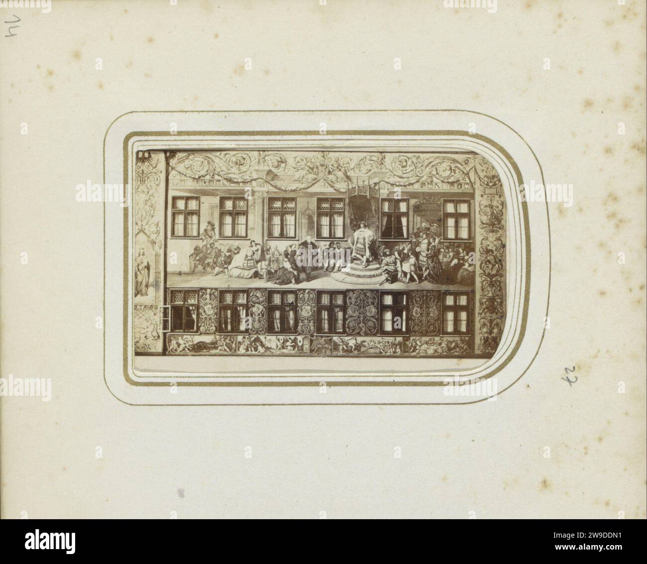 Fresco on a facade of the former home of Hans Jakob Fugger in Augsburg ...