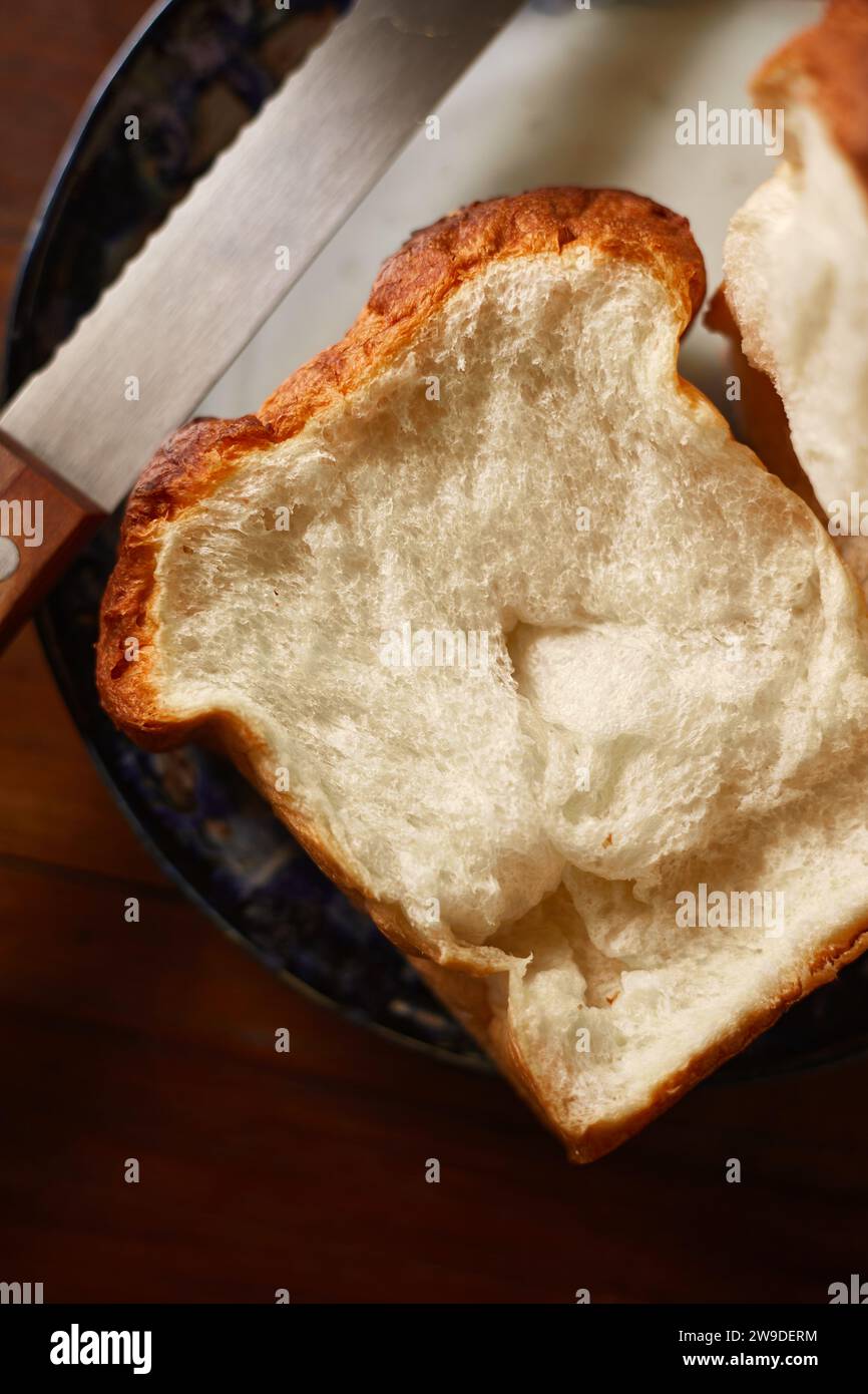 fresh bake breads whole wheat sliced close up. cut toast white bread ...