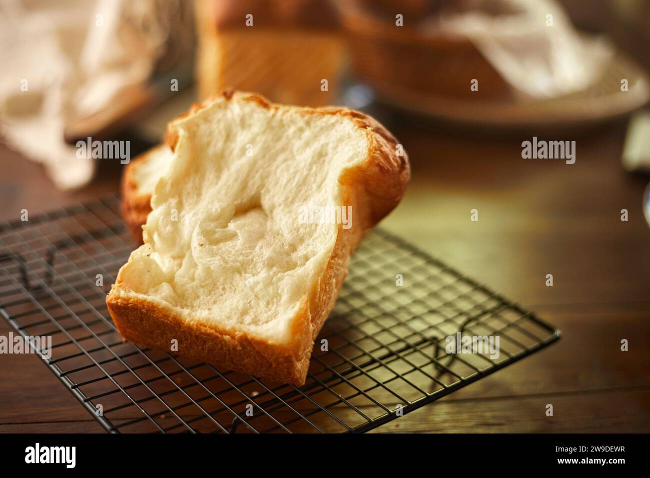 fresh bake breads whole wheat sliced close up. cut toast white bread loaf of fluffy grain ...