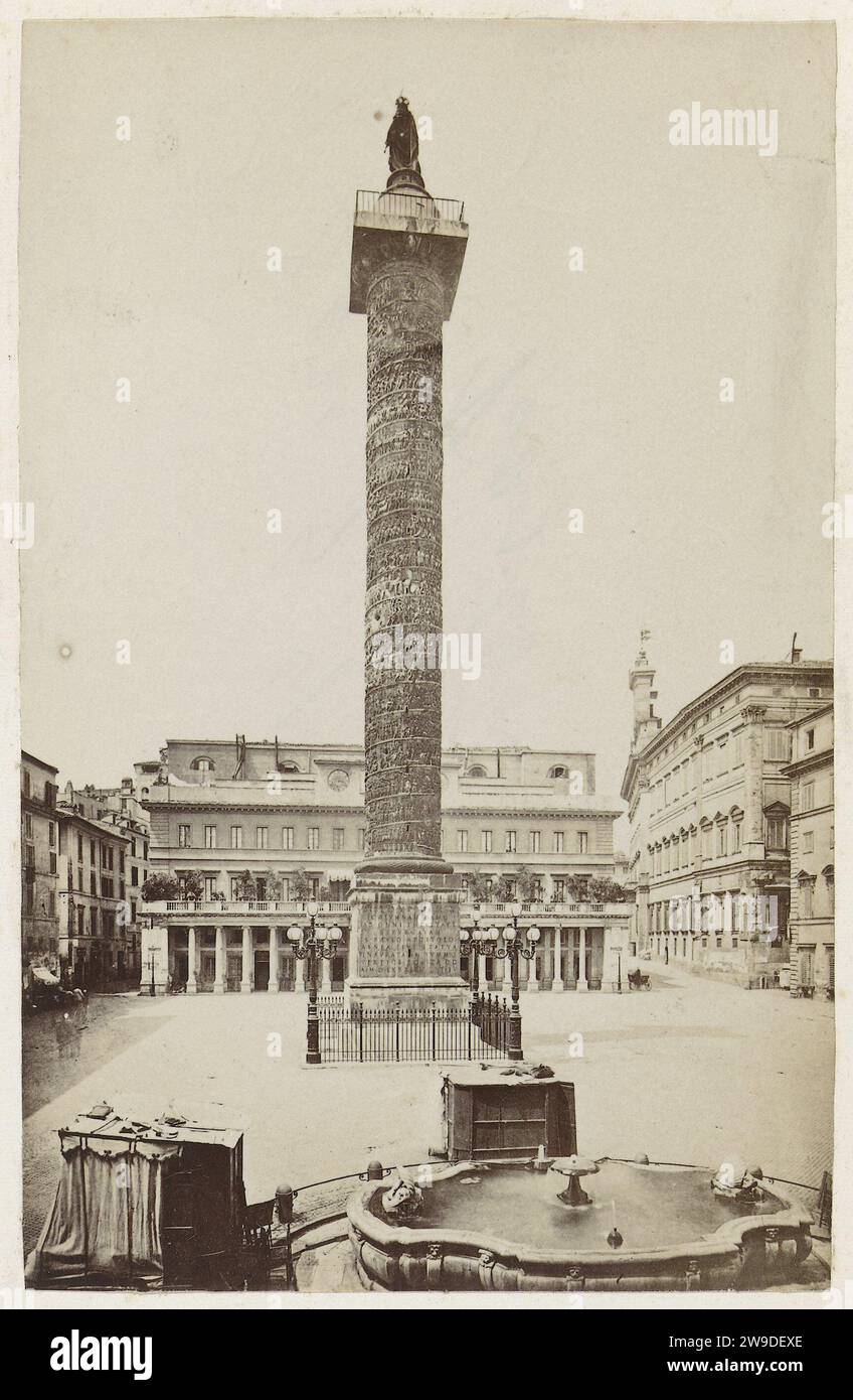 Colon of Trajanus in Rome, Italy, 1851 - 1900 photograph Rome cardboard ...