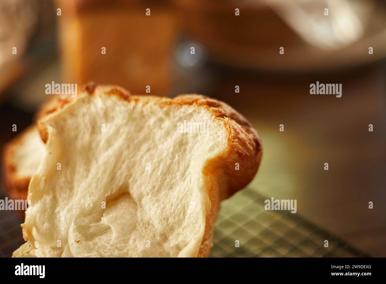 fresh bake breads whole wheat sliced close up. cut toast white bread ...