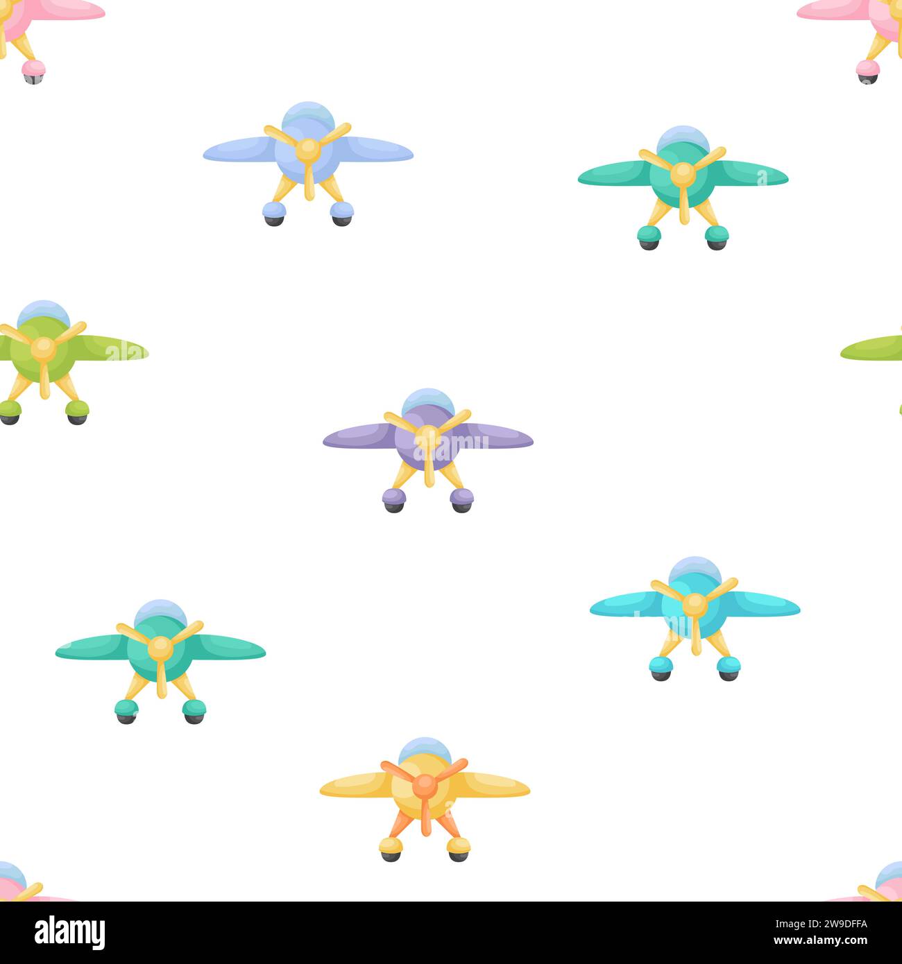 Cute children's seamless pattern with planes. Creative kids texture for ...