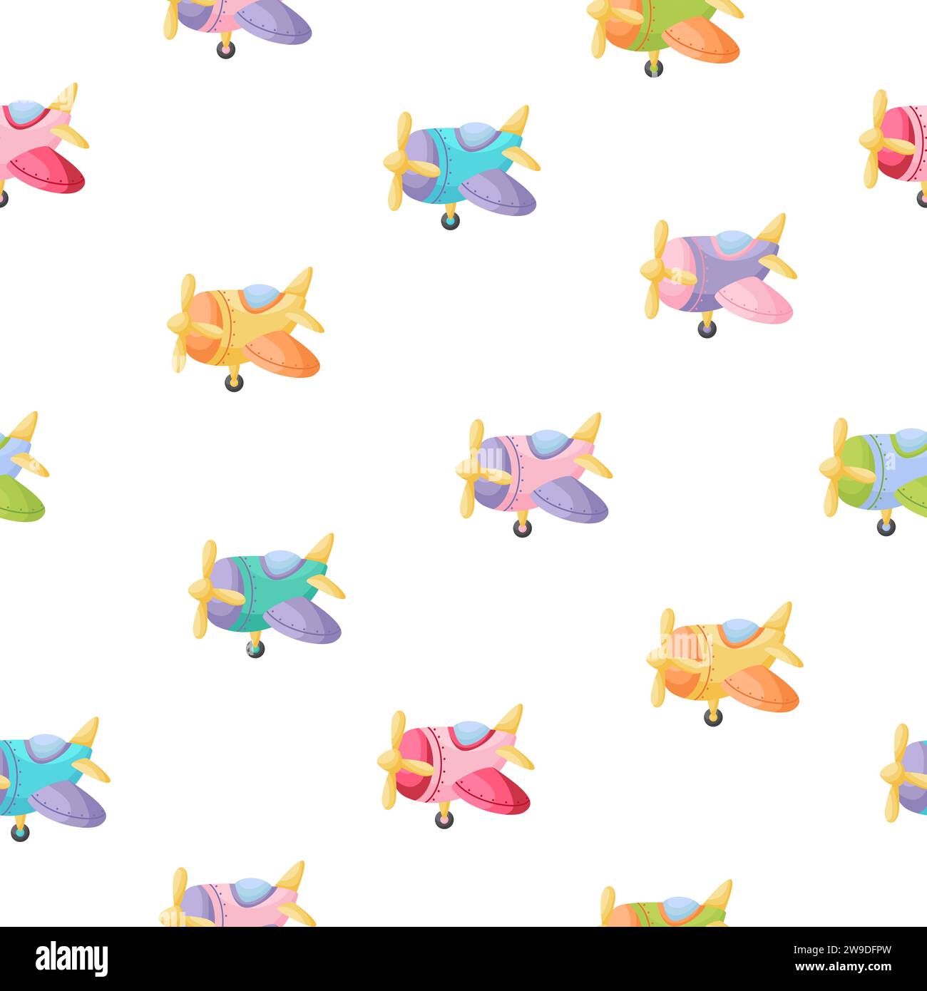 Cute children's seamless pattern with planes. Creative kids texture for ...
