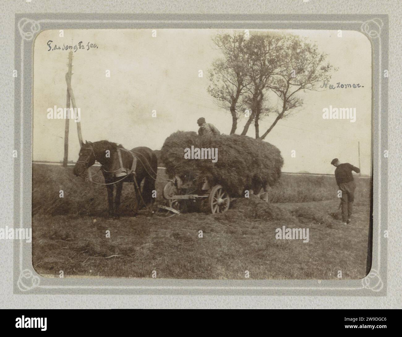 Haying farmers by horse and carriage, Folkert Idzes de Jong, c. 1905 ...