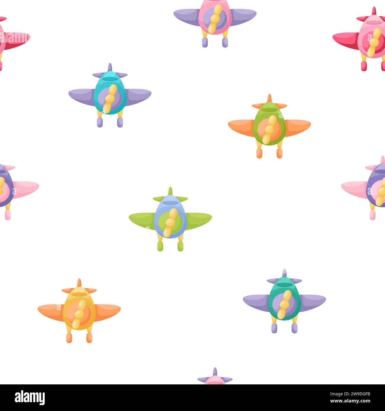 Cute children's seamless pattern with planes. Creative kids texture for ...