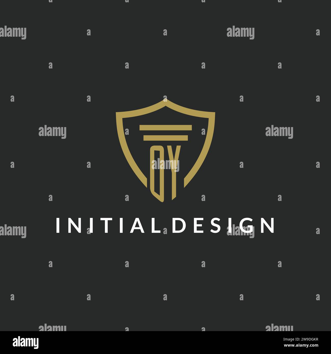 OY initial monogram logo with pillar and shield style design ideas Stock Vector Image & Art - Alamy