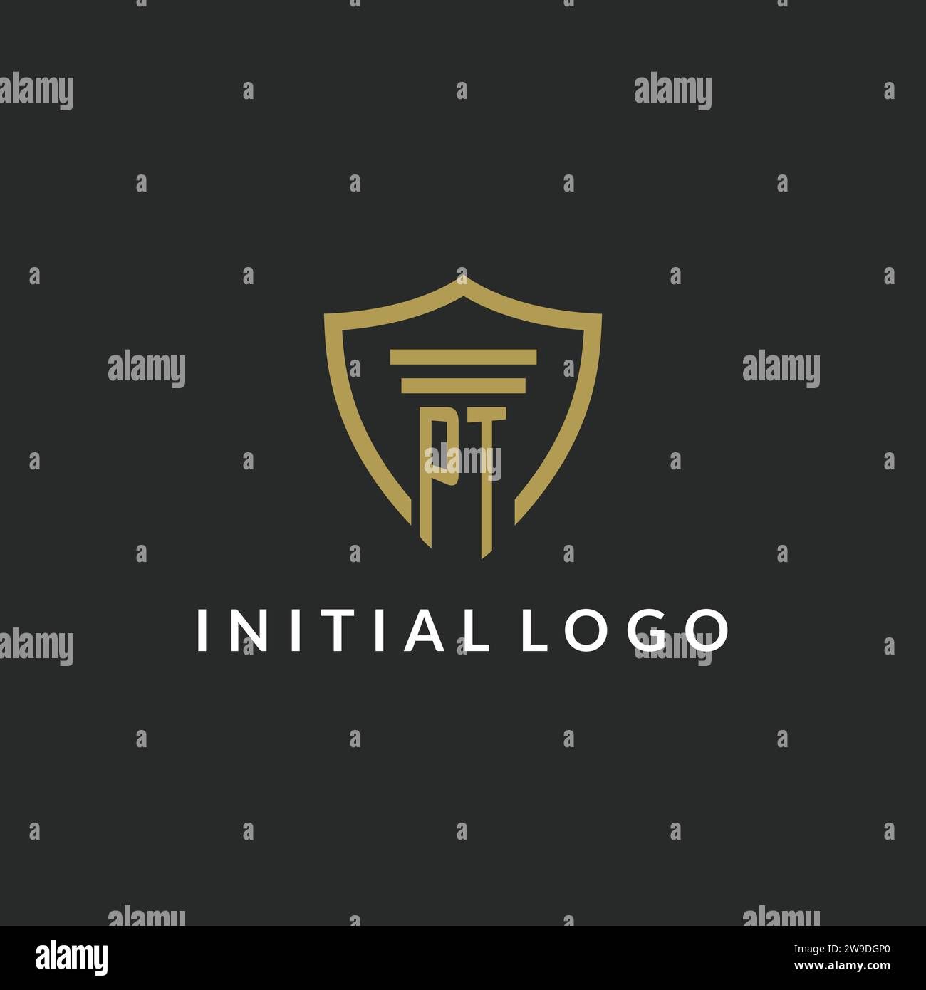 PT initial monogram logo with pillar and shield style design ideas Stock Vector Image & Art - Alamy