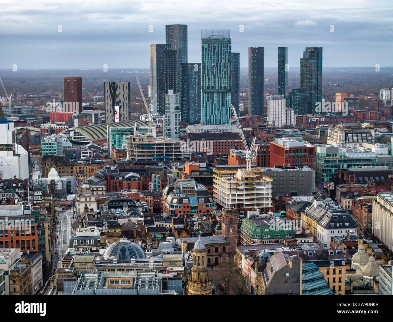 Aerial image of Manchester Skyline Stock Photo - Alamy