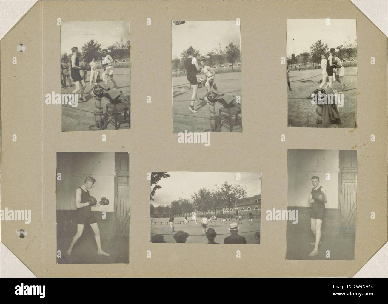 Album magazine with six photos of a boxer, c. 1920 photograph ...