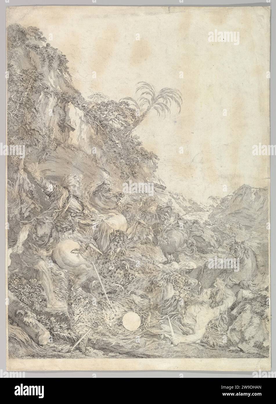 La Chasse au Tigre (The Tiger Chase) 1953 by Jean Jacques Flipart Stock ...