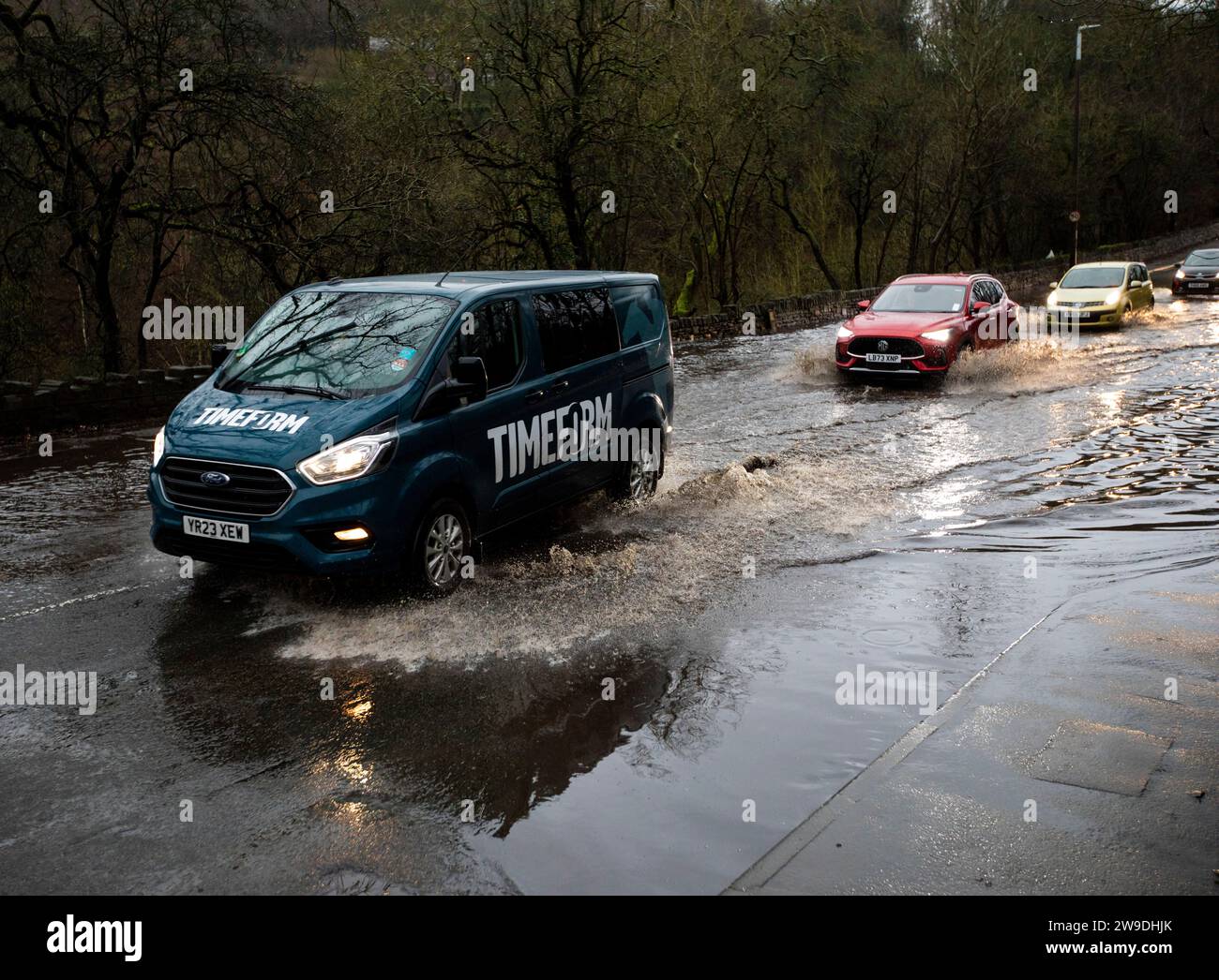 West Yorkshire, UK. 27st Dec, 2023. UK Weather. Storm Gerrit brought ...