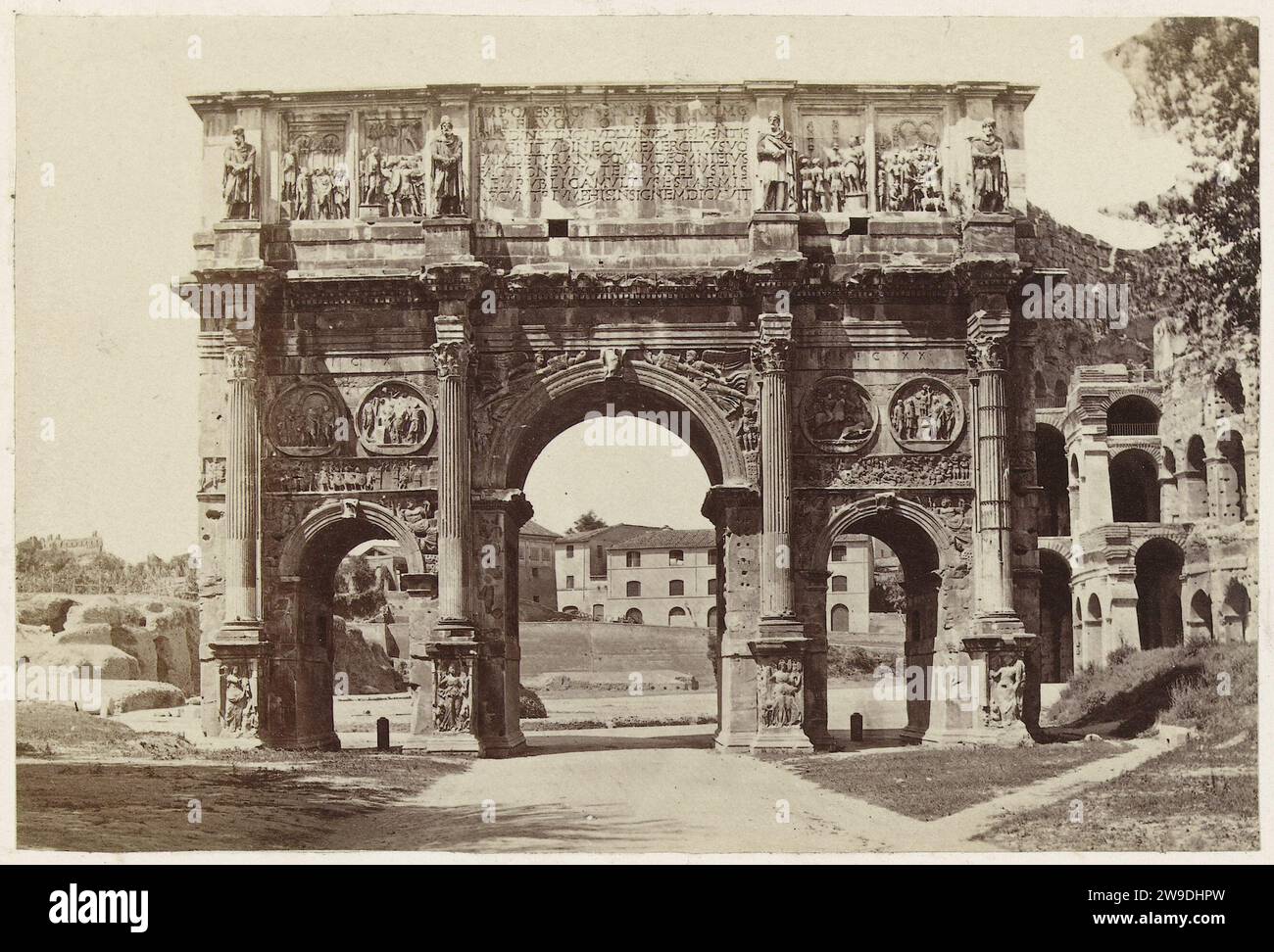 Arch van Constantijn in Rome, 1851 - 1900 photograph Rome cardboard ...