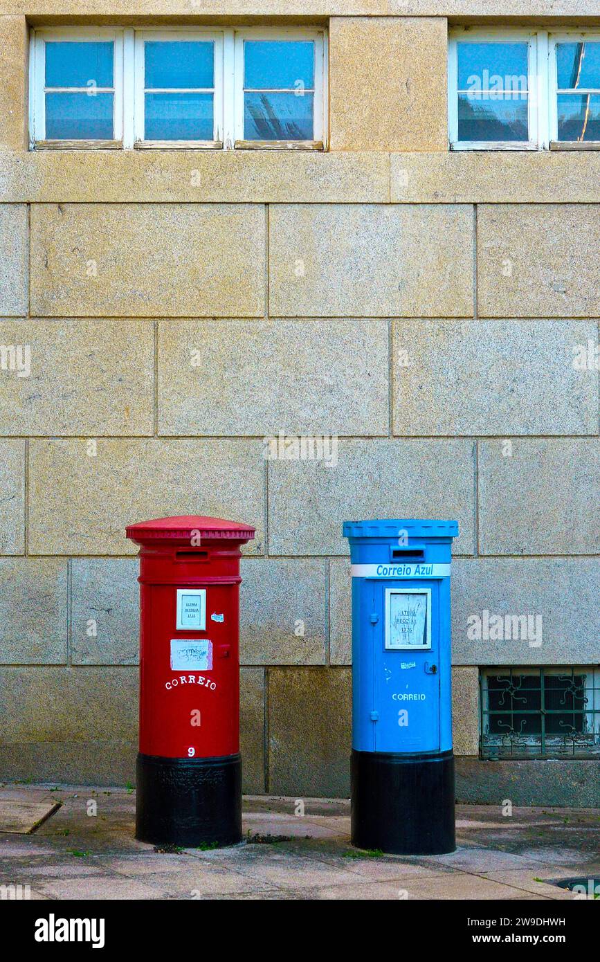 Two mailboxes in a street of Bragança, Portugal Stock Photo - Alamy