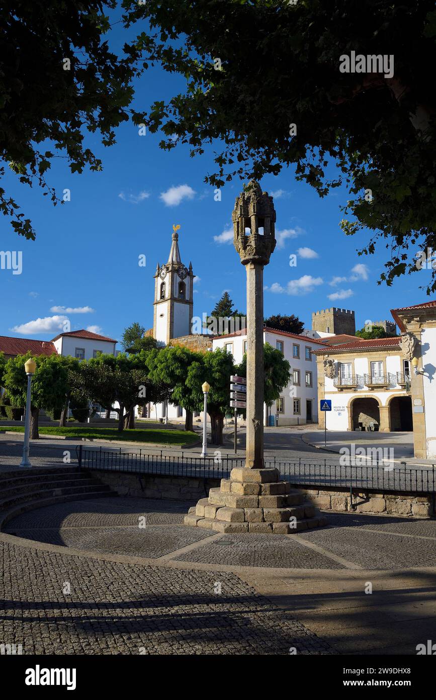 Pillory and Clock Tower of Pinhel, Portugal Stock Photo - Alamy
