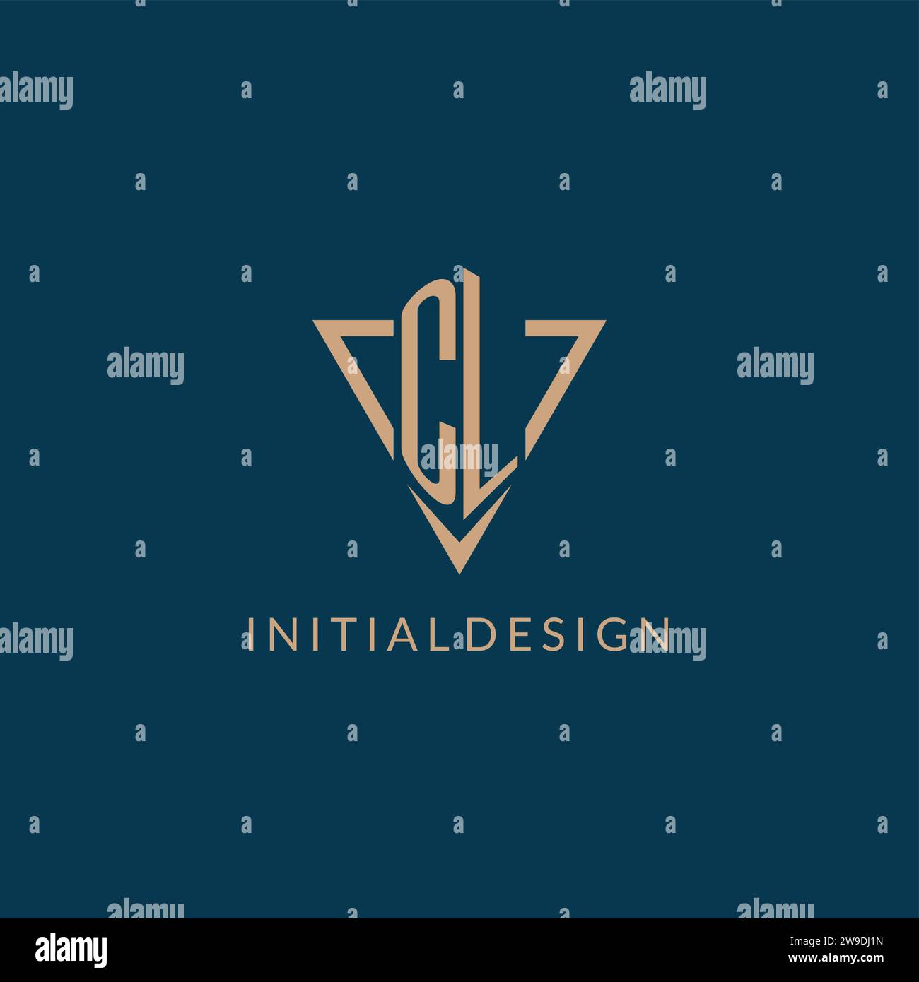 CL logo initials triangle shape style, creative logo design vector ...