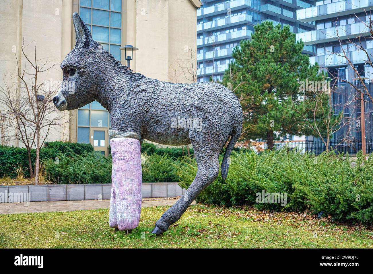 Toronto, Canada - Dec. 26, 2023: Metal sculpture named Primrose by ...