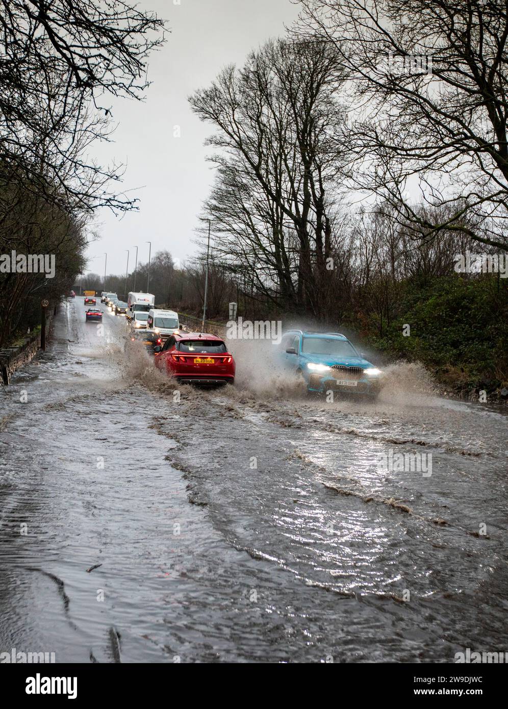 West Yorkshire, UK. 27st Dec, 2023. UK Weather. Storm Gerrit brought ...