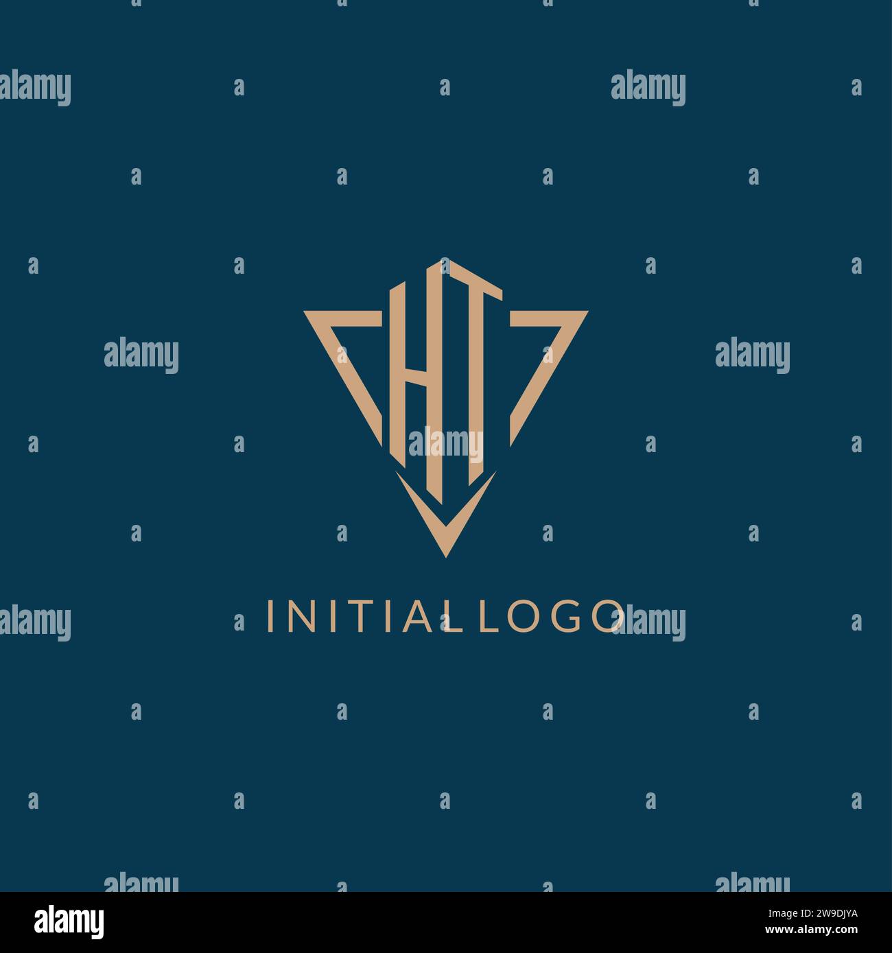 HT logo initials triangle shape style, creative logo design vector ...
