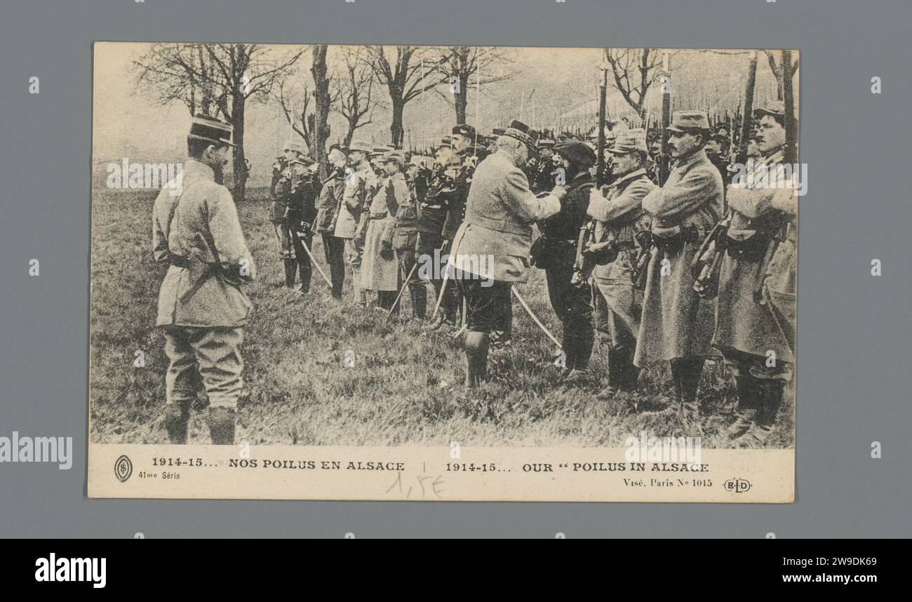 French soldiers in line with Alsace during the First World War, Anonymous, 1914 - 1915 ...