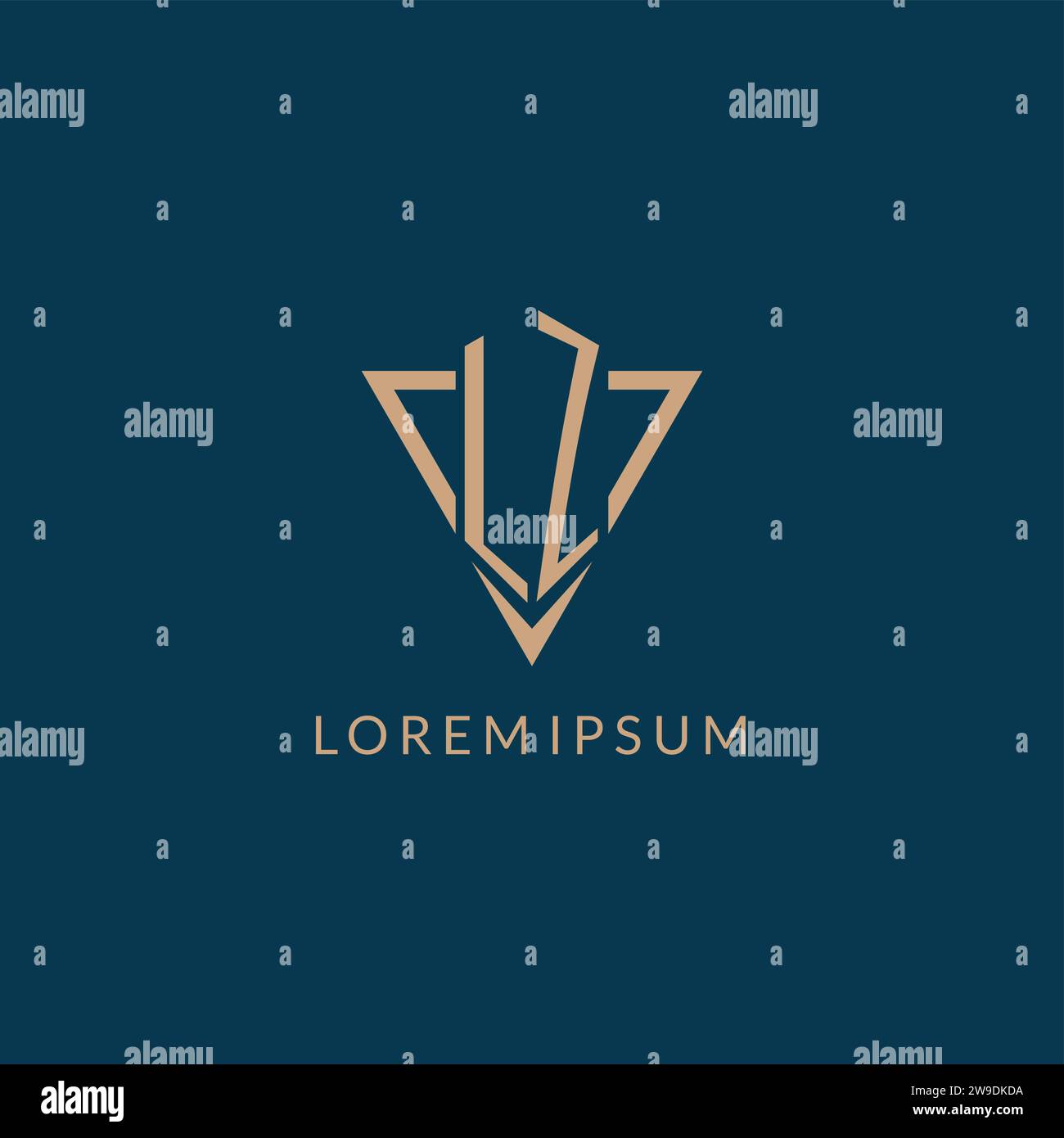 LZ logo initials triangle shape style, creative logo design vector graphic Stock Vector Image ...