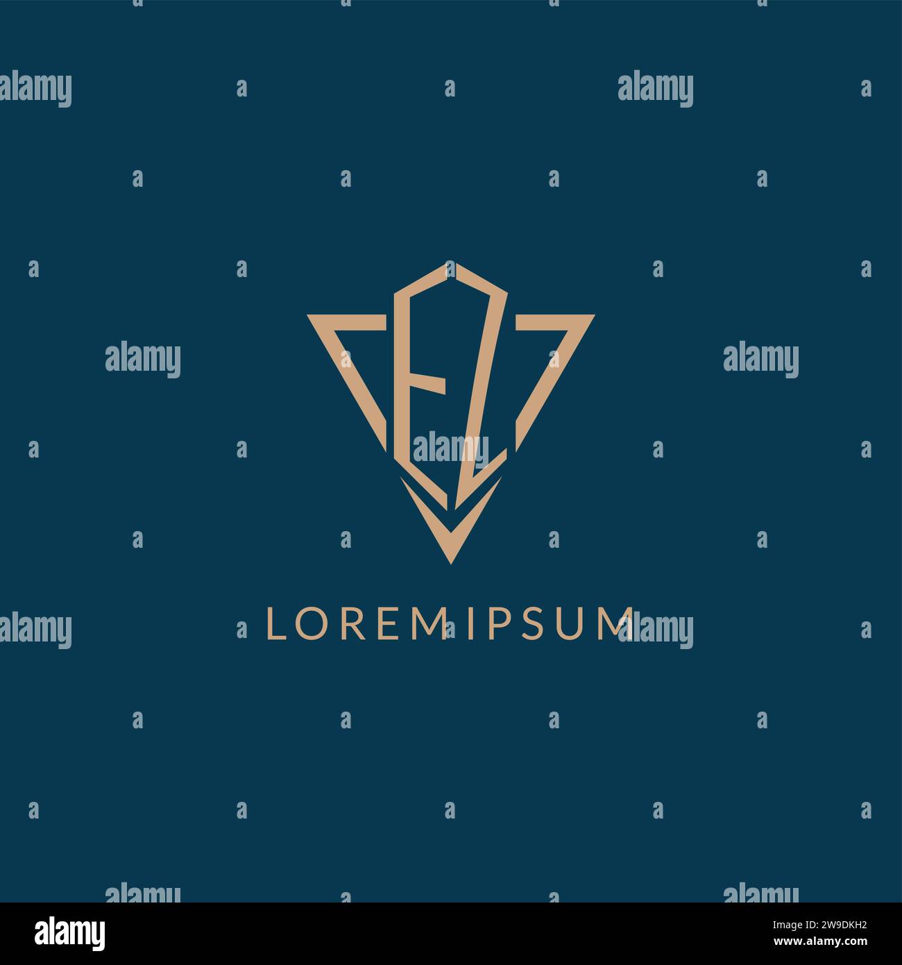 EZ logo initials triangle shape style, creative logo design vector ...