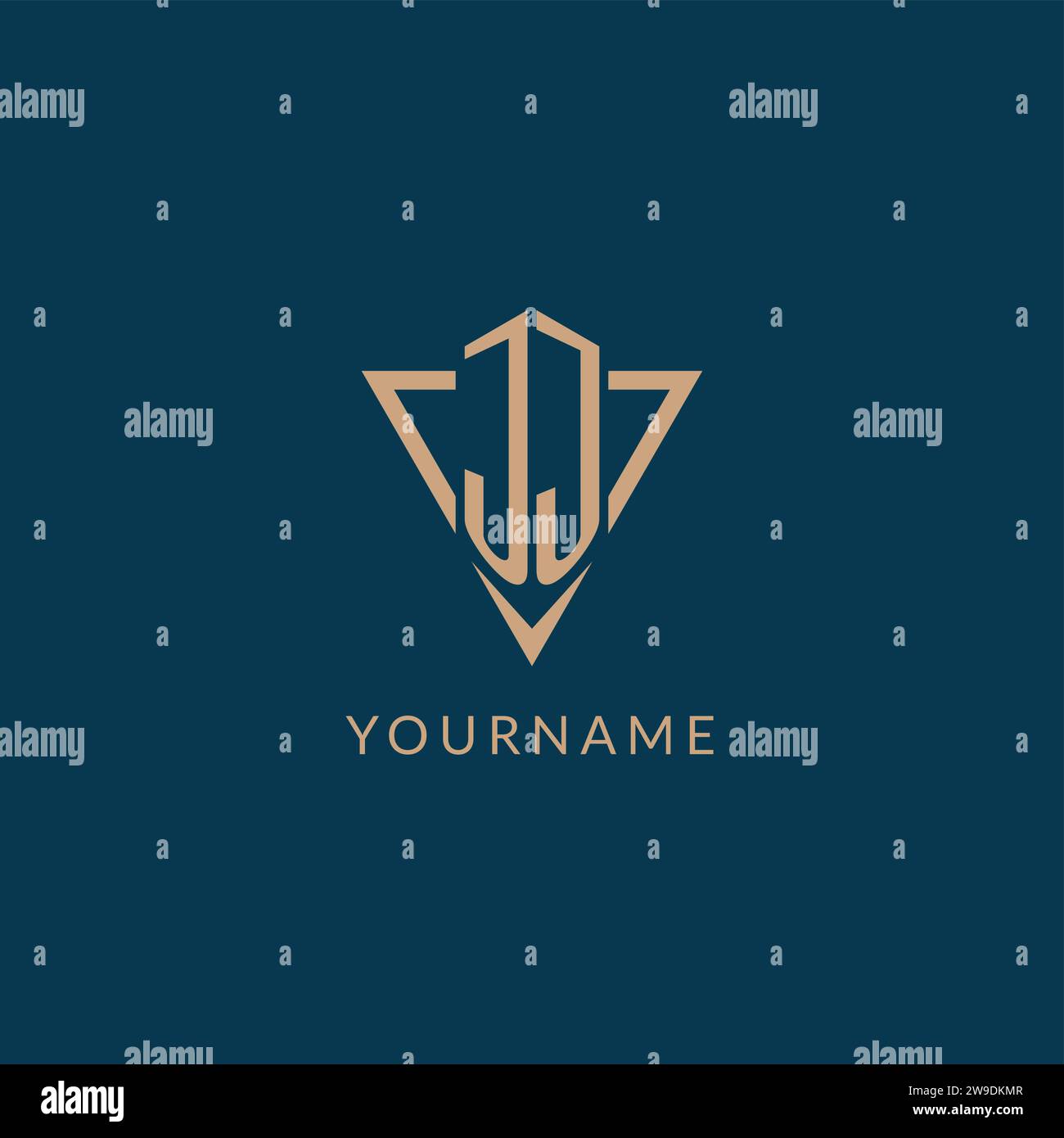JJ logo initials triangle shape style, creative logo design vector graphic Stock Vector Image ...