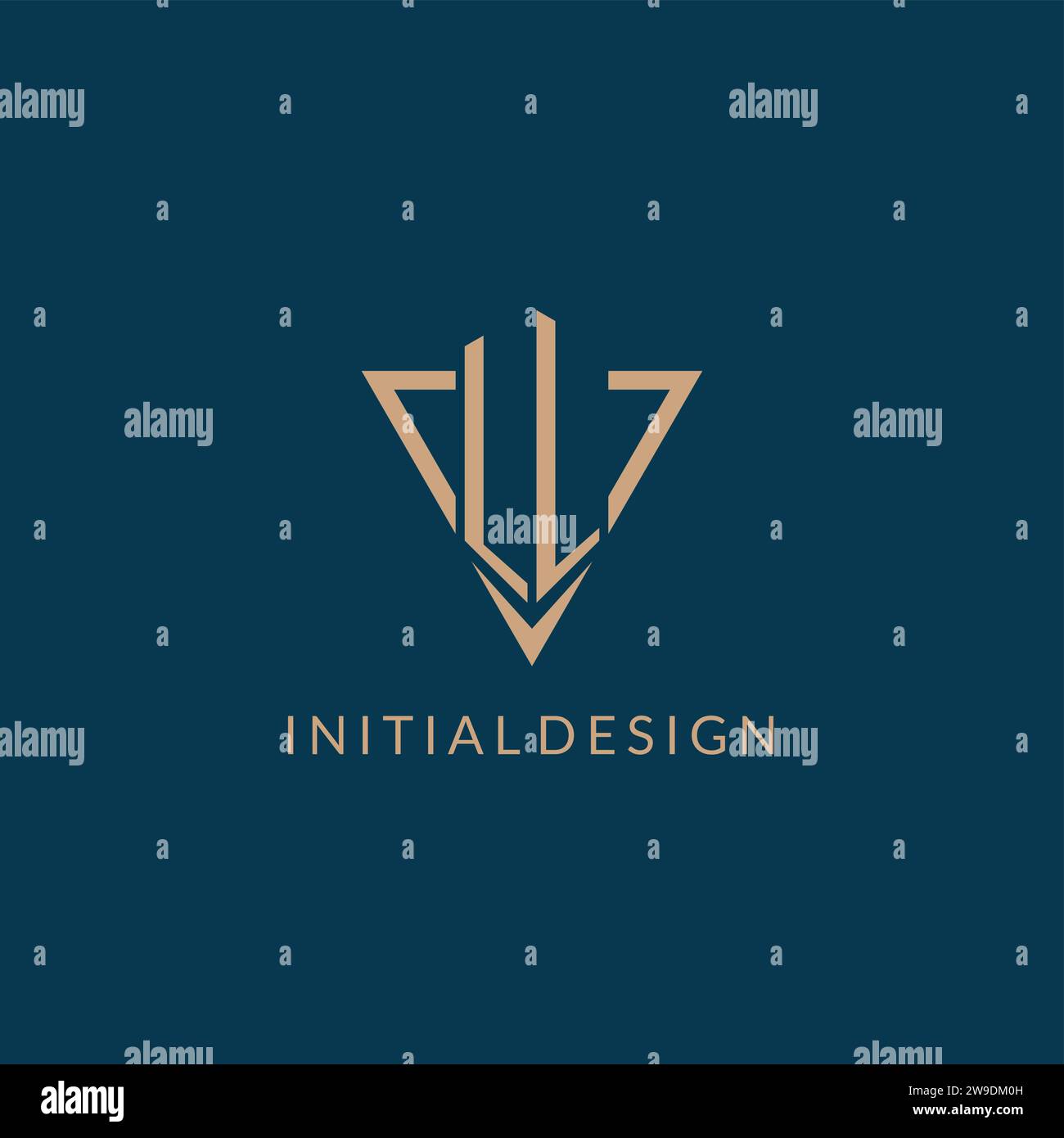 LL logo initials triangle shape style, creative logo design vector ...