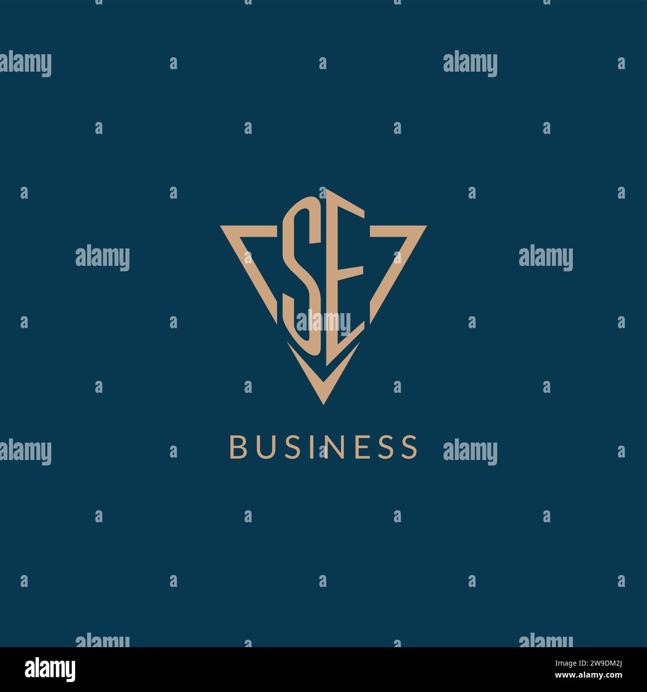 SE logo initials triangle shape style, creative logo design vector ...