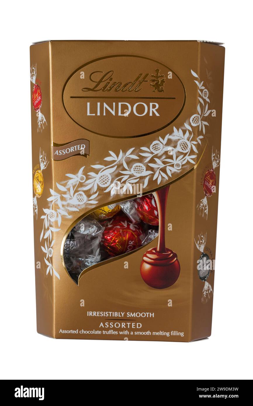 Box of Lindt Lindor Assorted irresistibly smooth assorted truffles with ...