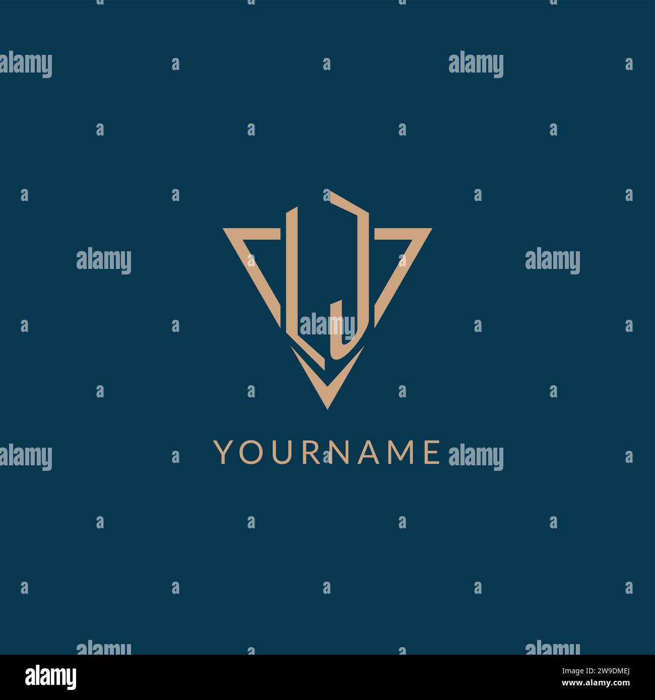 LJ logo initials triangle shape style, creative logo design vector graphic Stock Vector Image ...