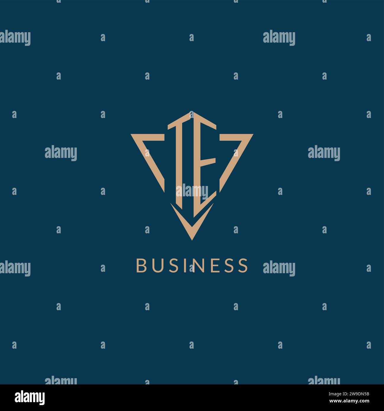 TE logo initials triangle shape style, creative logo design vector ...