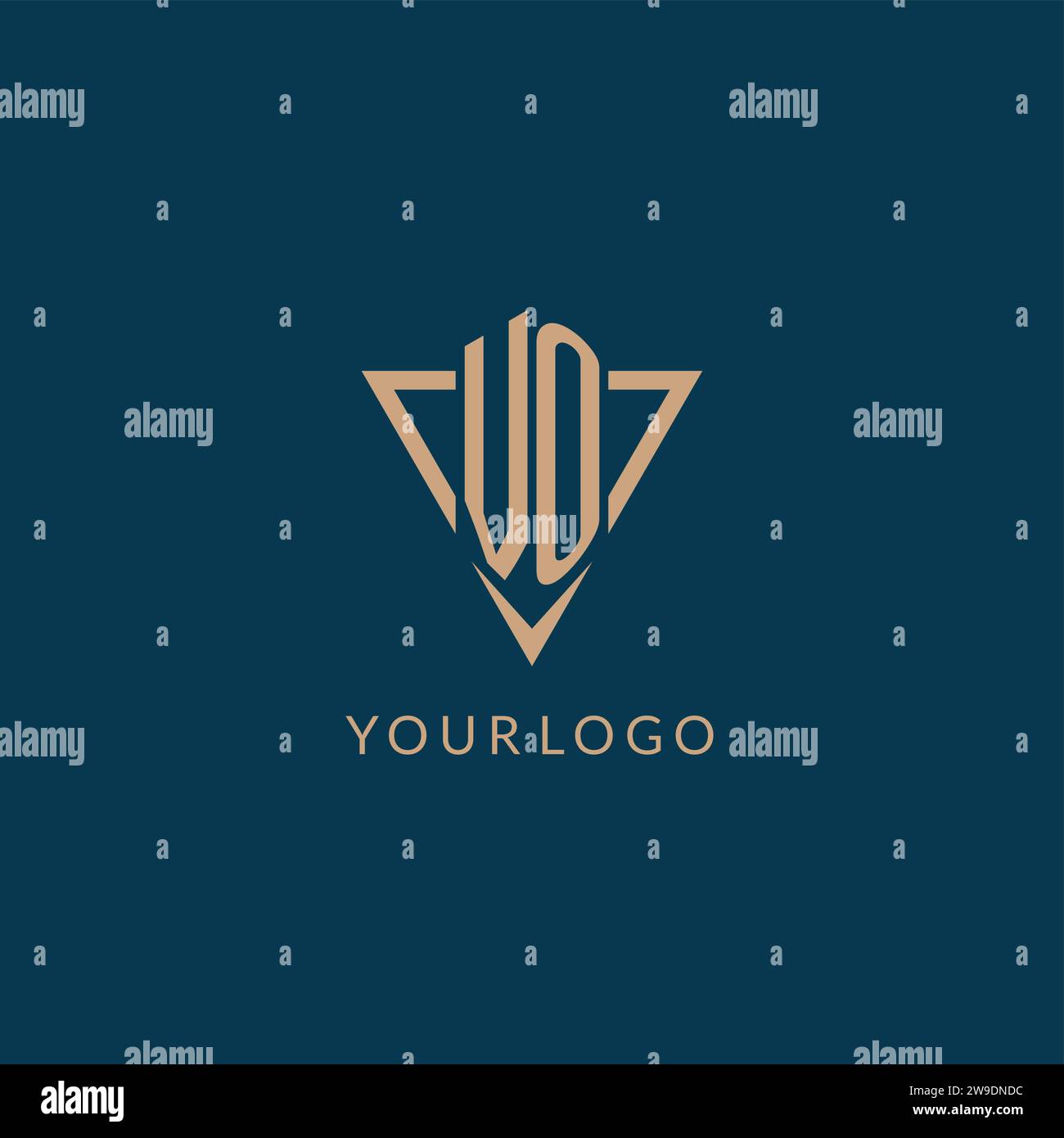 VO logo initials triangle shape style, creative logo design vector ...
