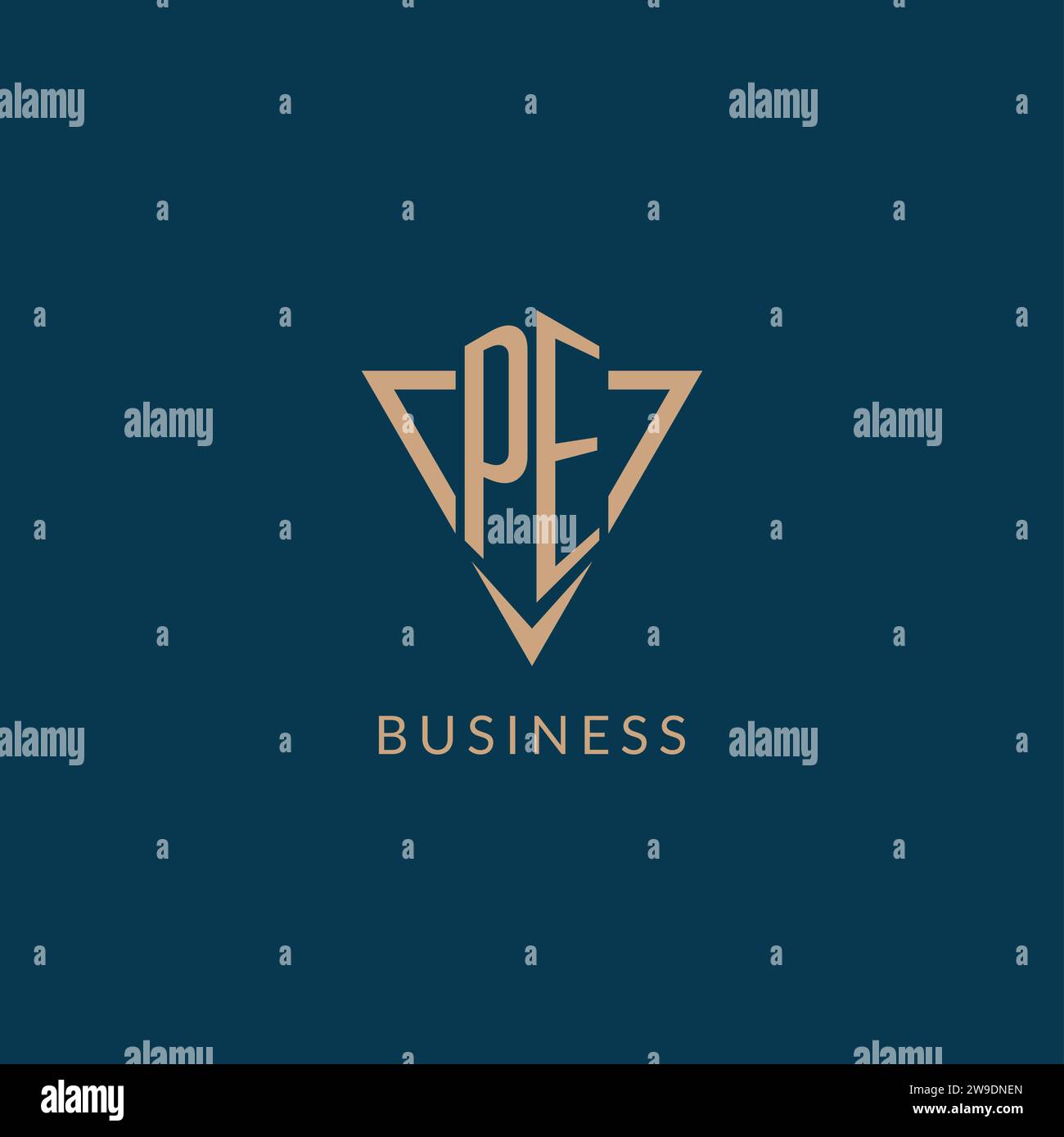 PE logo initials triangle shape style, creative logo design vector ...