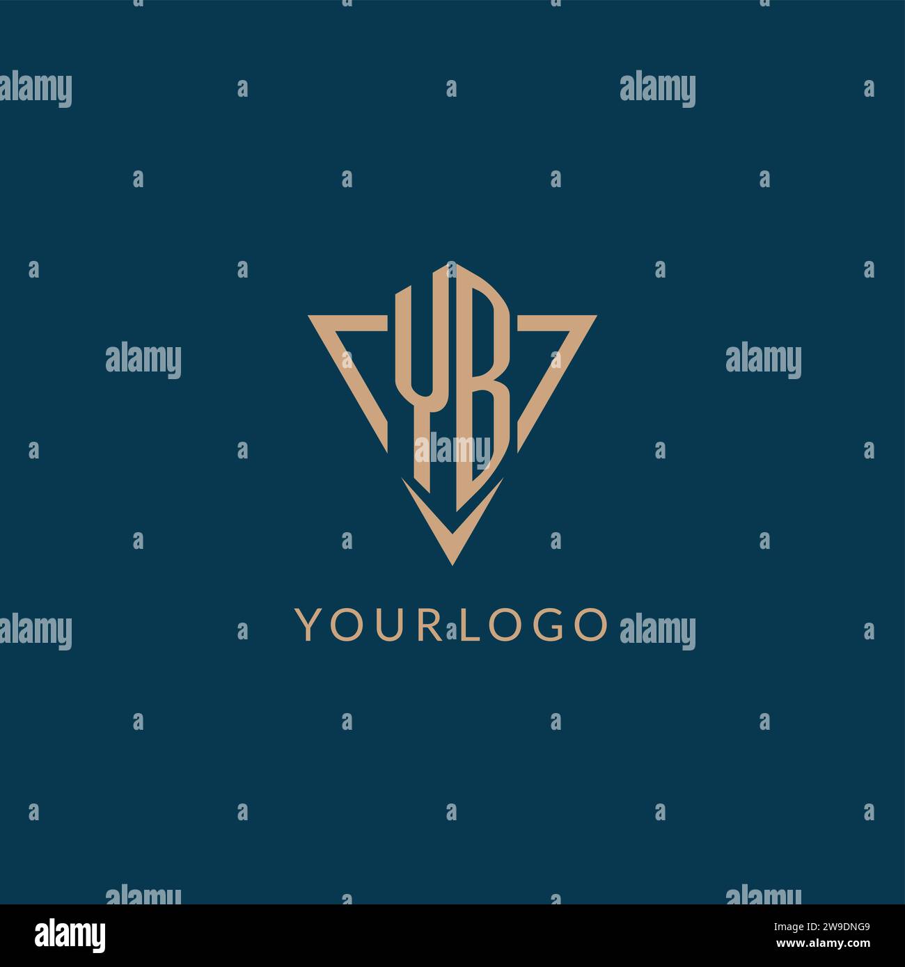 YB logo initials triangle shape style, creative logo design vector graphic Stock Vector Image ...