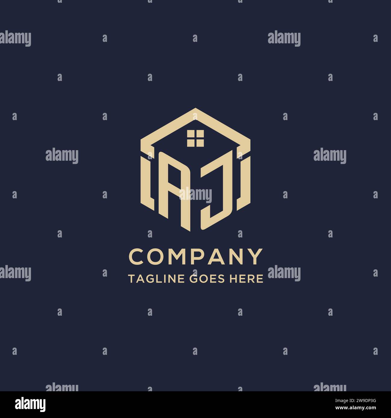 Letter aj building logo hi-res stock photography and images - Alamy