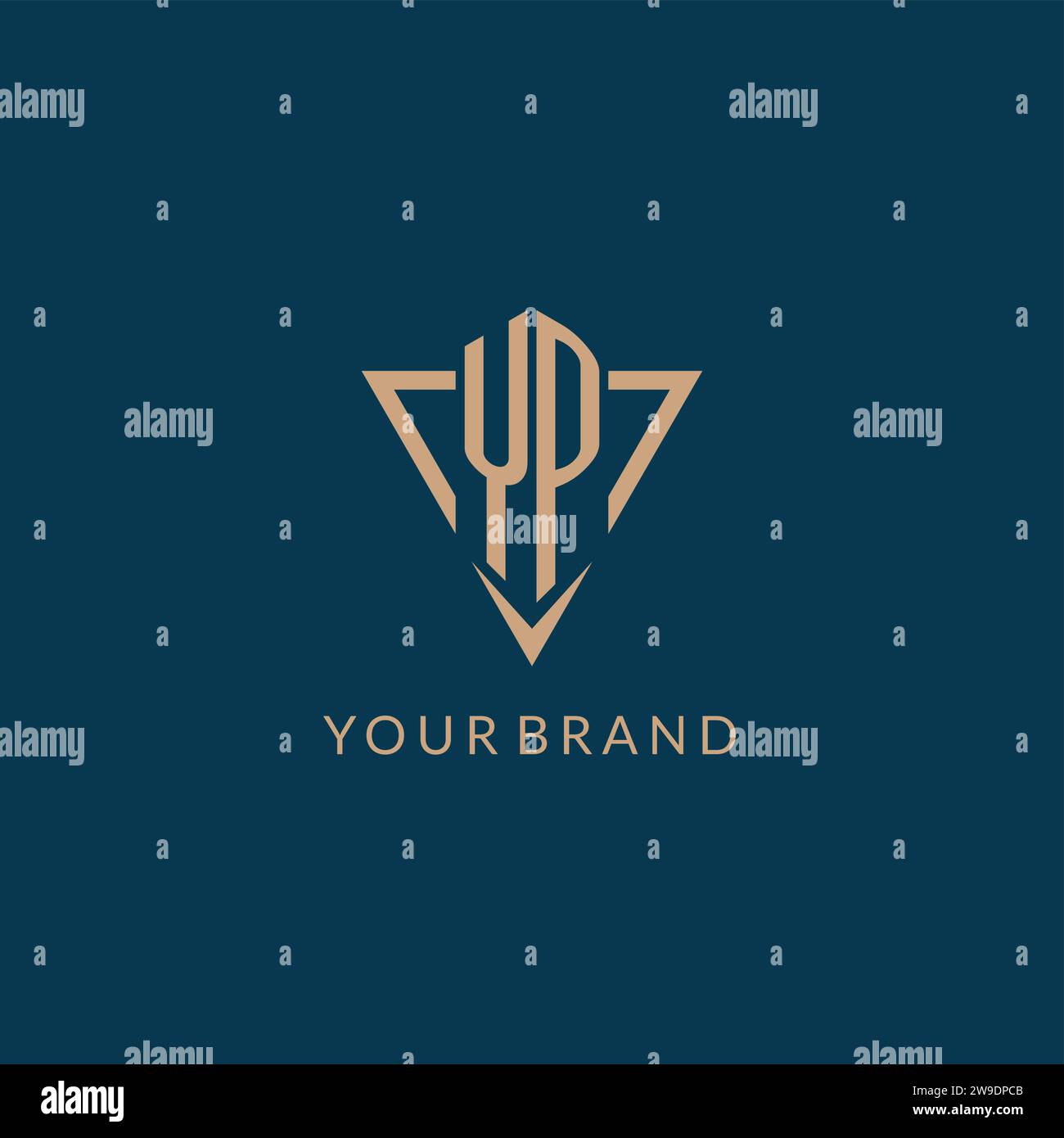 YP logo initials triangle shape style, creative logo design vector ...