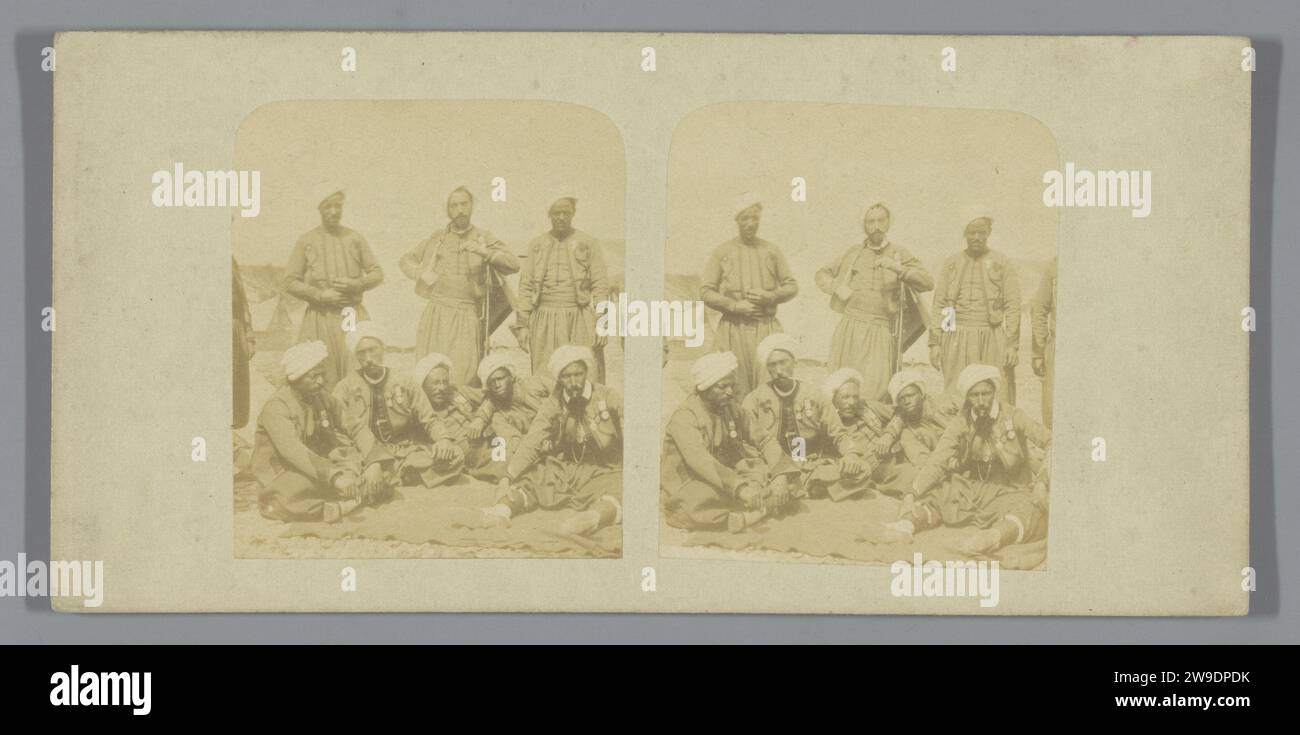 Zouaven group during the second Italian war of independence, just ...