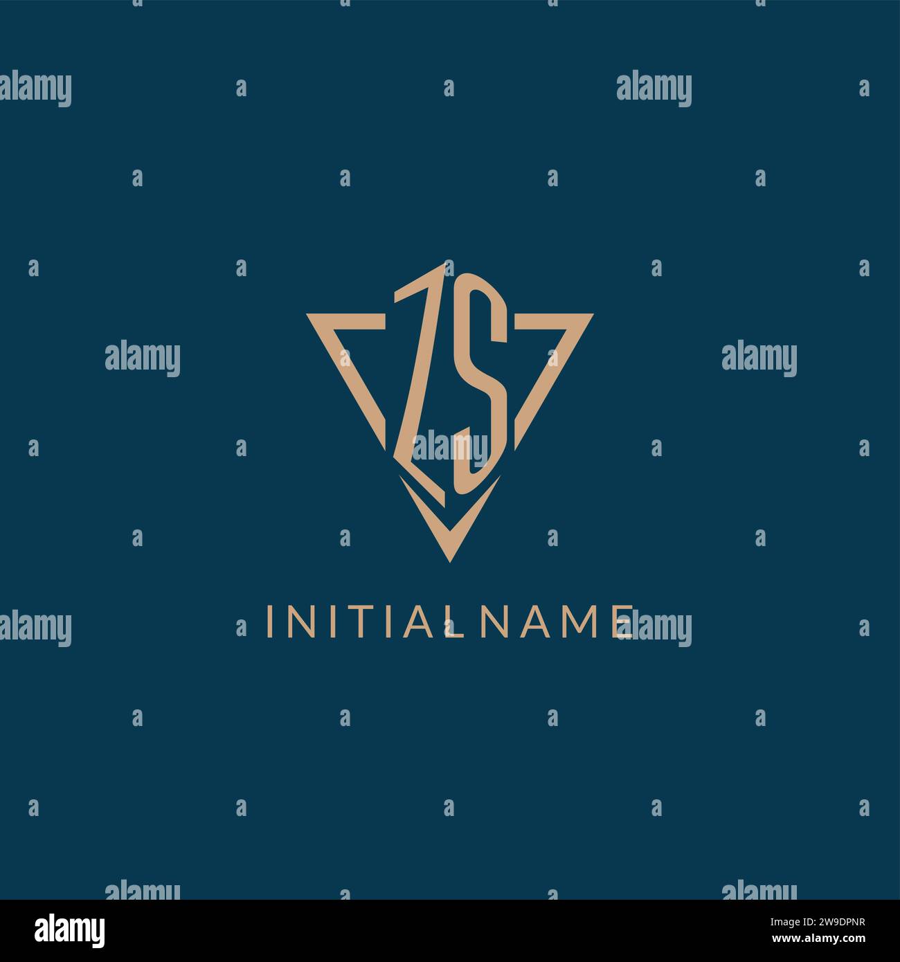 ZS logo initials triangle shape style, creative logo design vector graphic Stock Vector Image ...