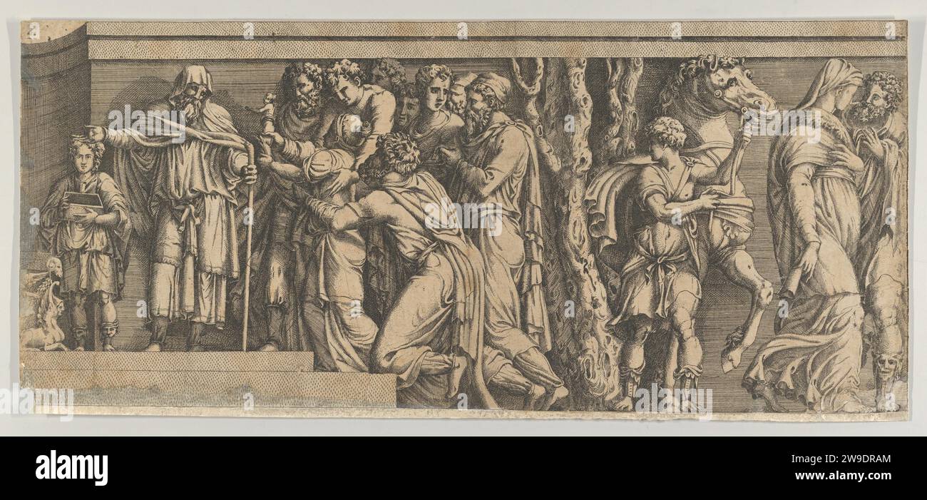Statue of Niobe and her Worshippers, with Apollo and Diana and other ...